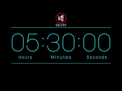 SILENT - 5 Hour and 30 Minute Countdown Timer with Chapters - Badge - Blue