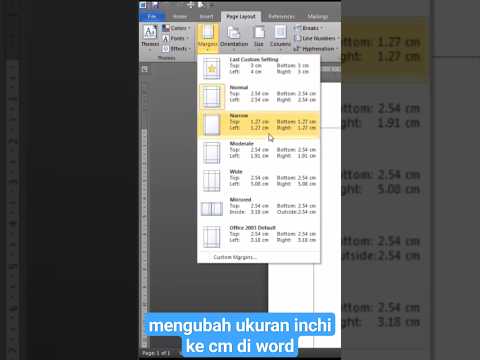 cara mengubah ukuran inchi ke cm di word #shorts #simplenewsvideo #yearofyou