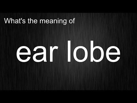 What's the meaning of "ear lobe", How to pronounce ear lobe?