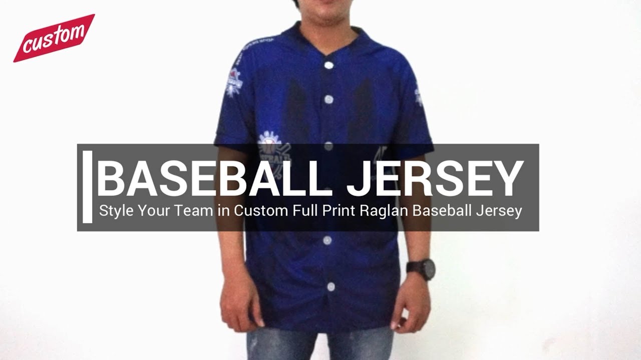 Style Your Team in Custom Full Print Raglan Baseball Jersey