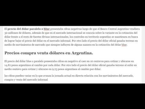 Precio del dolar blue paralelo hoy Martes 11 de Agosto del 2015 11/08/15