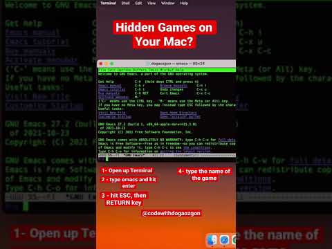 Hidden Games on Your Mac?? Letβs Play! #programming #shorts #code #games #macbook