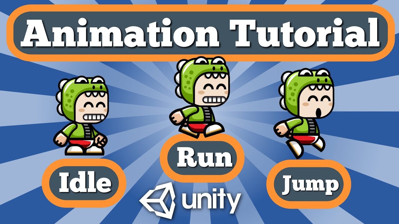 Unity 2D Animation Tutorial - Idle Run Jump Animations And Transitions Between Them Using C# Script
