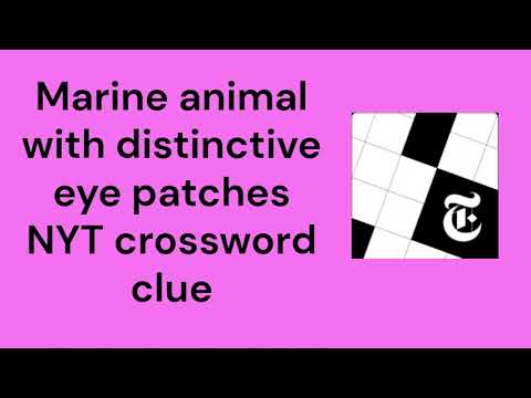 Marine animal with distinctive eye patches NYT crossword clue