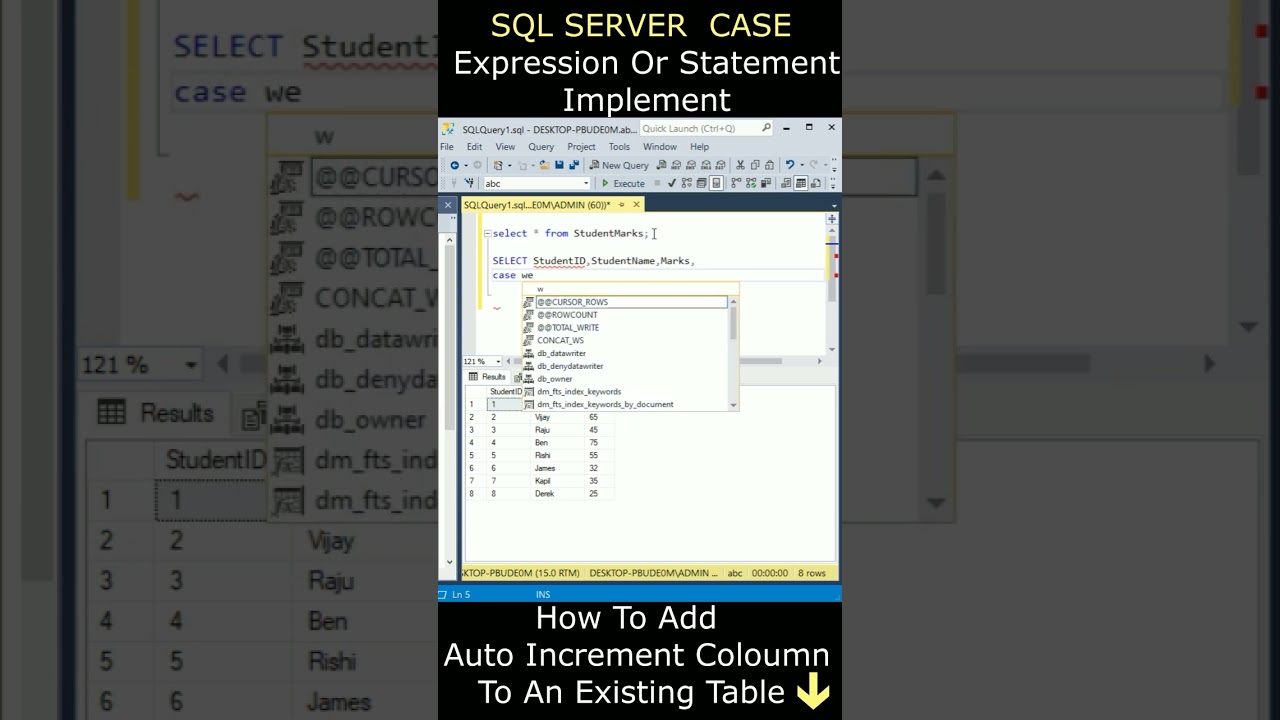 sql case expression statement sql server ssms database #sqlserver