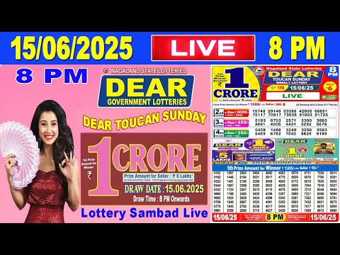 Nagaland Lottery Sambad Live 8pm 15.06.2025 | Lottery Live