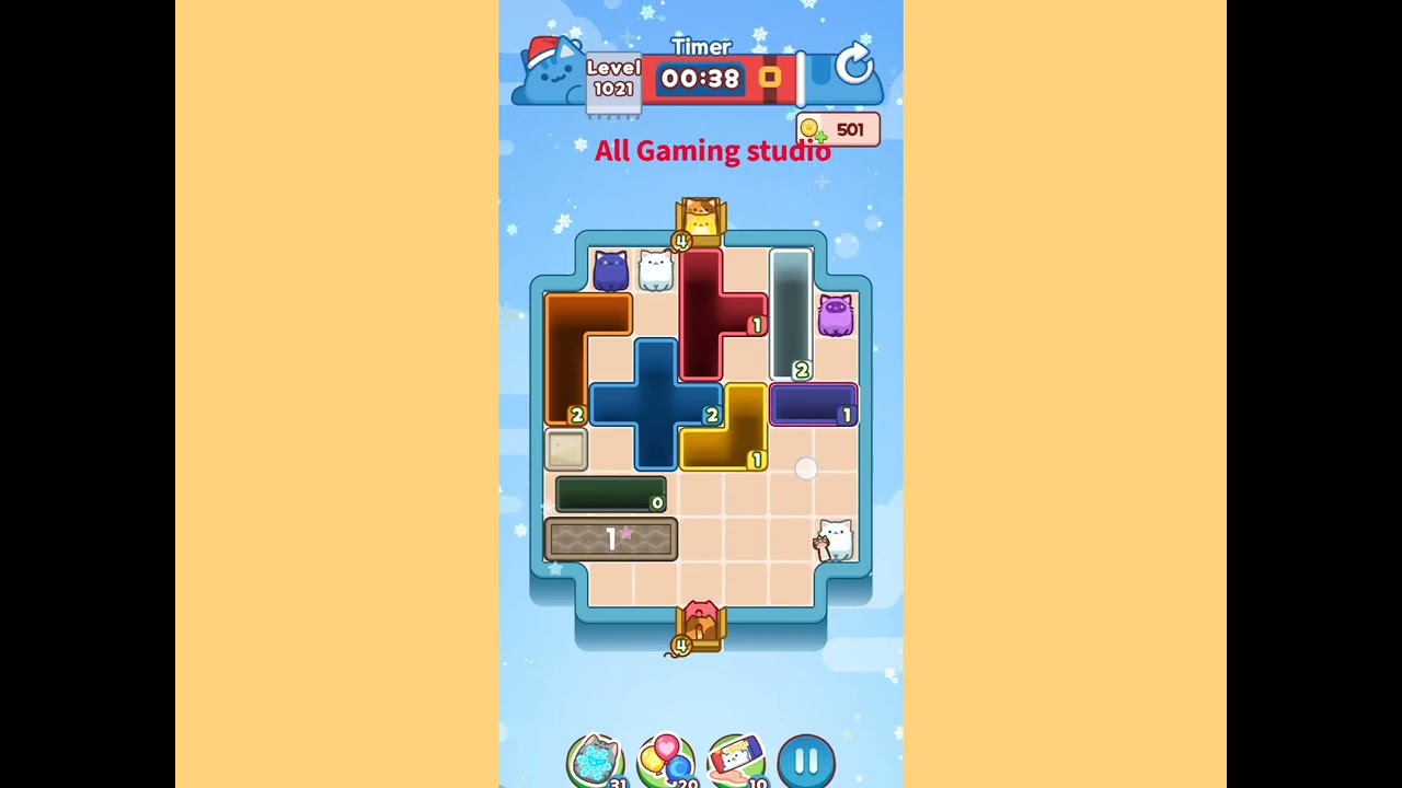 Drop the cat level 1021 walkthrough solution 