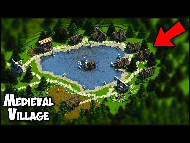 Medieval Lakeside Village Download + Timelapse Video Minecraft Map