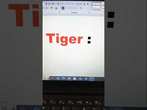 Ms word magic tricks. Tiger