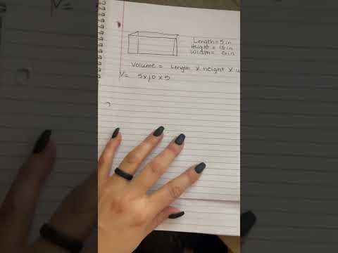 Length x Height x Width = volume