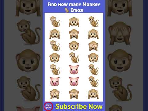 Find out how many monkey 🐒 || #shorts #emojis #emojichallenge #emojigame #youtubeshorts