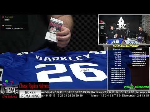 Saquon Barkley Giants Jersey - 06/02/2023 4 P.M. Live Breaks