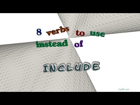 include - 10 verbs which are synonyms to include (sentence examples)