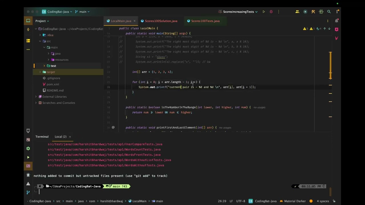 CodingBat Java | AP-1 Section | scores100
