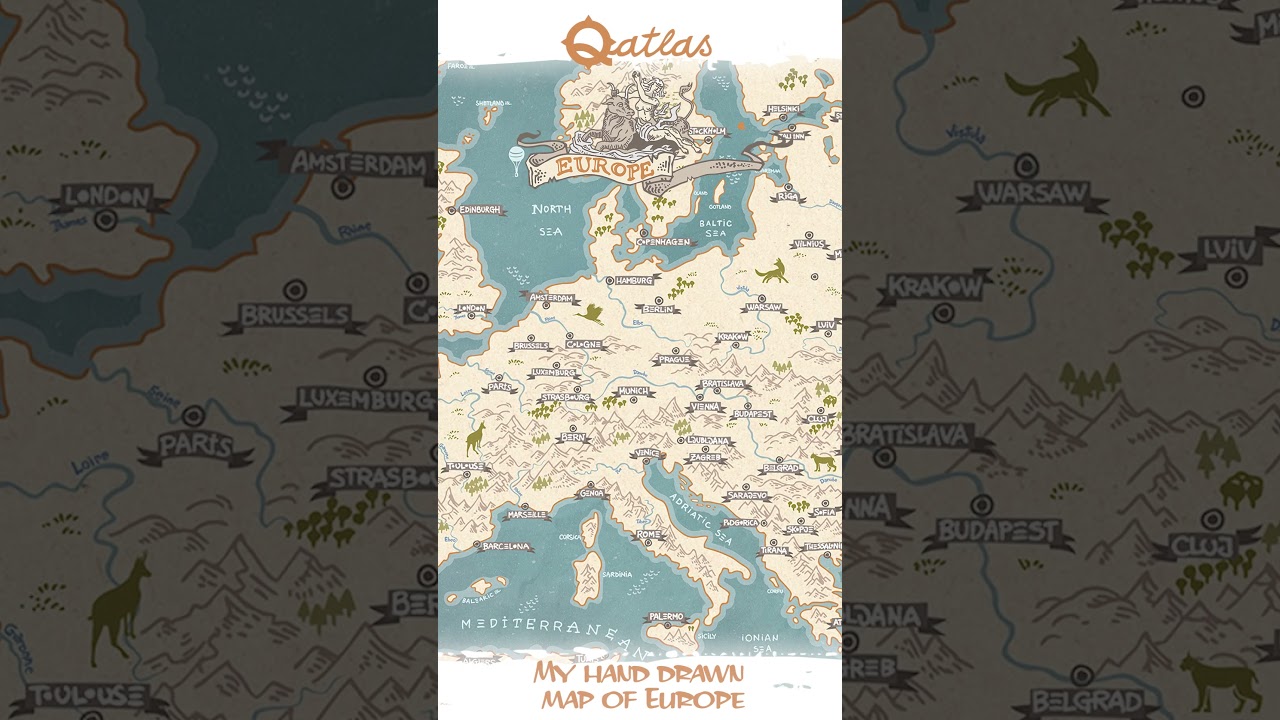 My hand drawn map of Europe