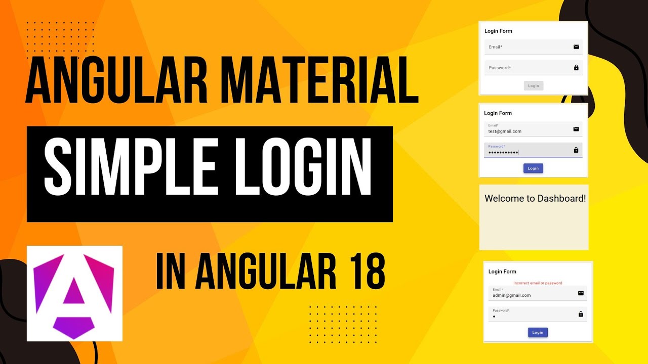 How To Create a Simple login Form using Angular Material ? | Anuglar 18