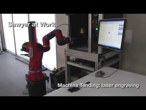 Sawyer at Work - Machine Tending: laser engraving