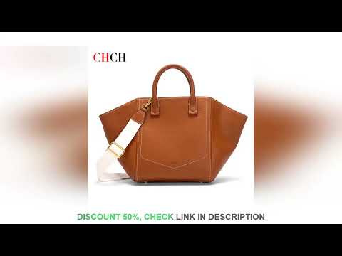 CHCH Tote Bag 2024 New Simple Hourglass Bag with Removable Shoulder Strap Business Wallet