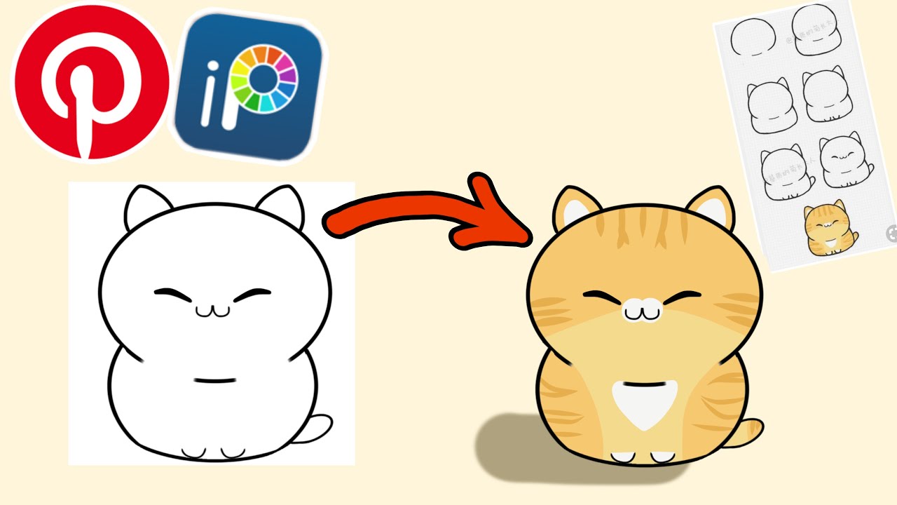 Trying Pinterest Art Tutorials // Ibispaint X // Cute Cat