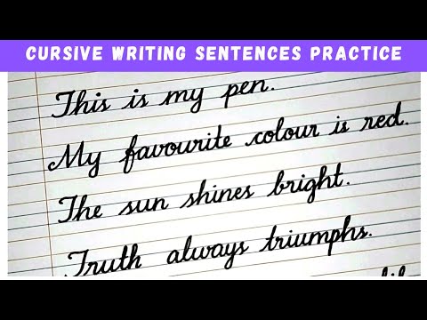 Simple Sentences in Cursive Writing Video Lecture - Class 6