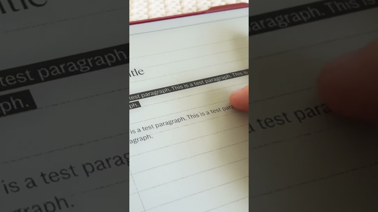 reMarkable Tip #10 - Selecting Groups of Typed Text