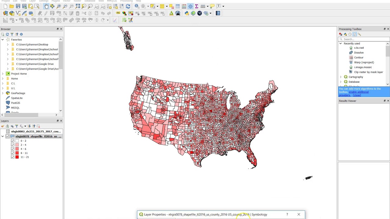 QGIS: Creating a choropleth map with the expression tool