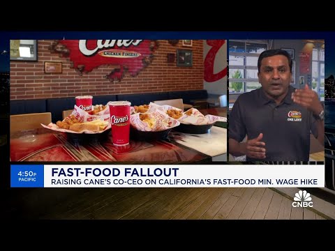 Raising Cane's co-CEO AJ Kumaran on California's fast-food minimum wage hike