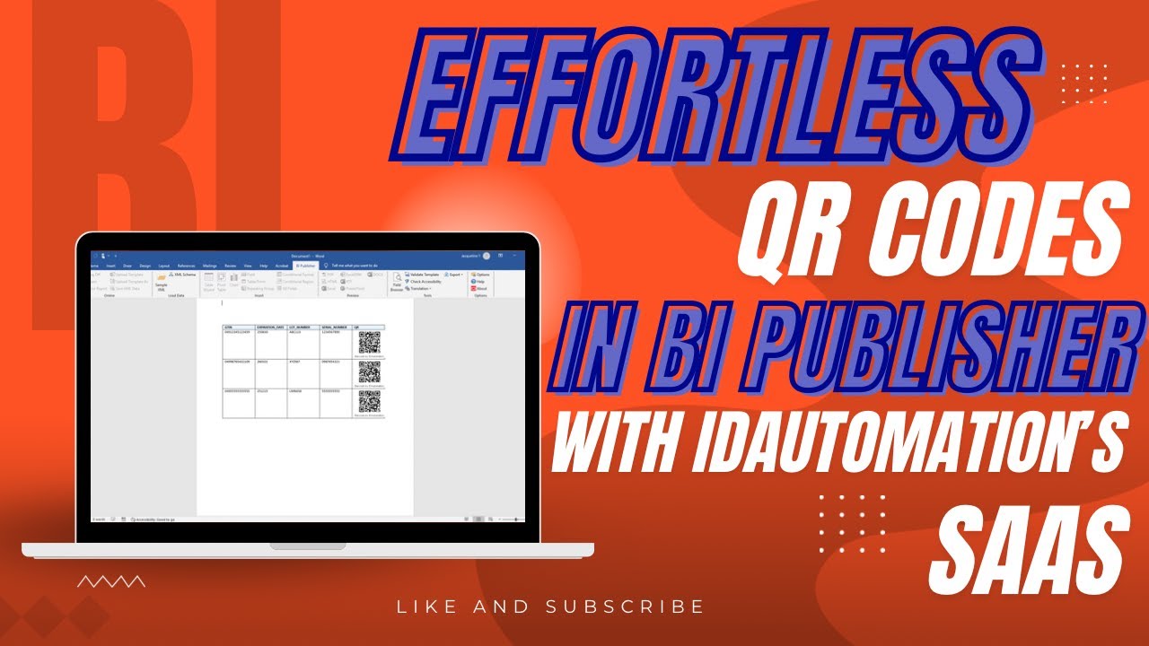 Effortless Barcode Generation in Oracle BI Publisher with IDAutomation’s Streaming Service