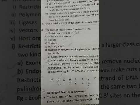 tools of recombinant DNA technology..Genetic engineering