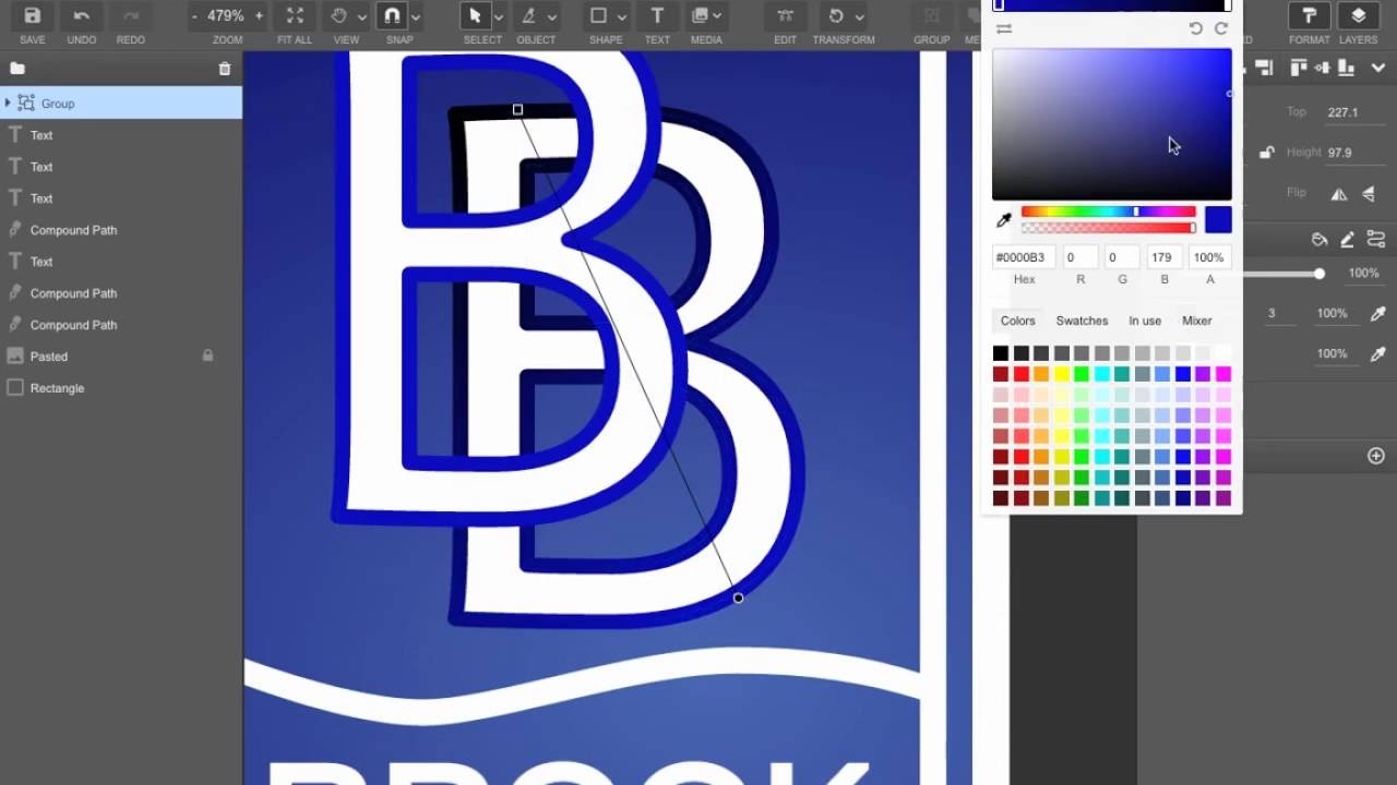 Gravit Vector Logo Speed Drawing