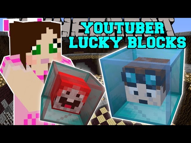 YouTubers Lucky Blocks Only One Command [1.9][15W47C] ~ thvardhan Minecraft Map