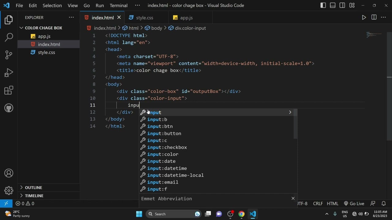 JavaScript Project Color-Change-Box #javascript  #coding #react #programming #html #css