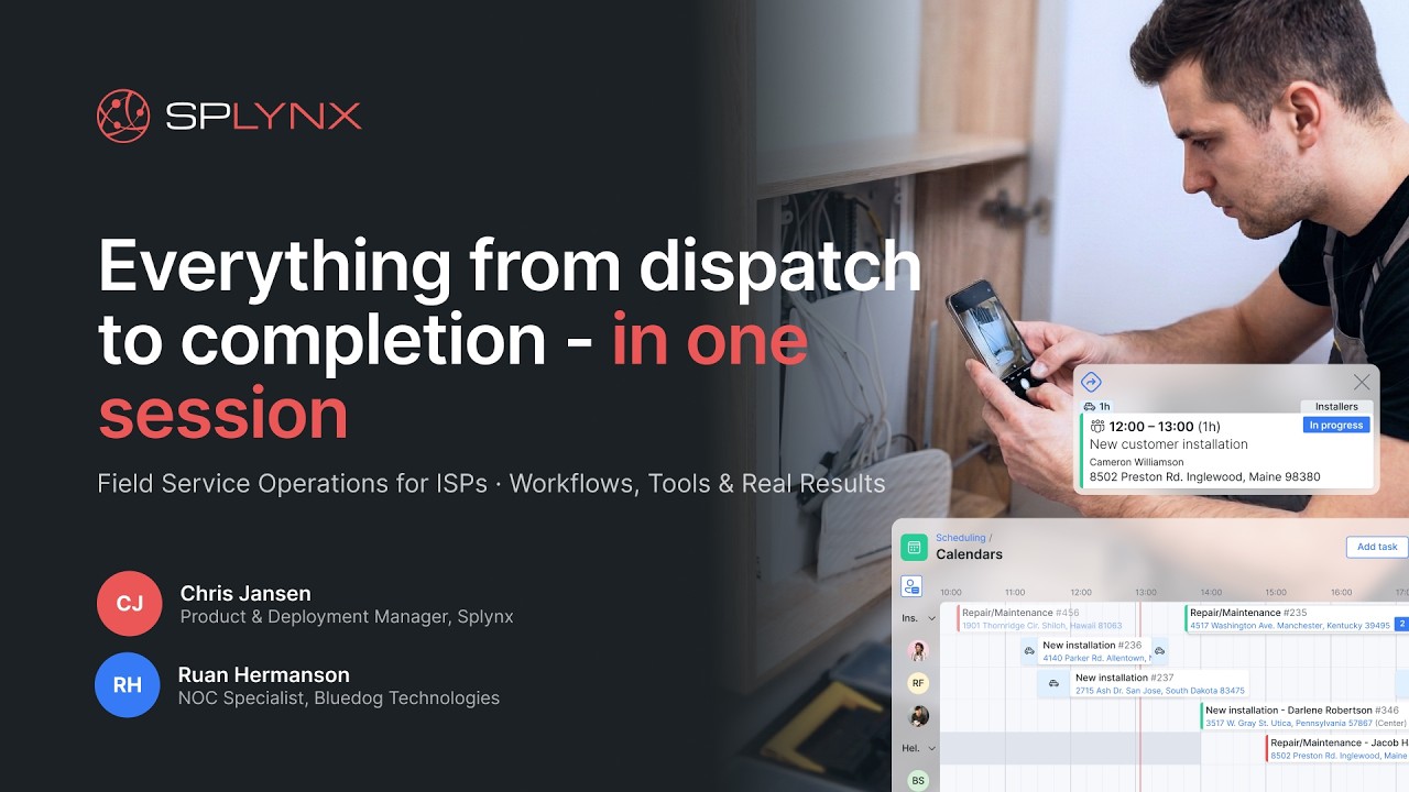 Field Service Operations for ISPs - Workflows, Tools & Real Results | Splynx