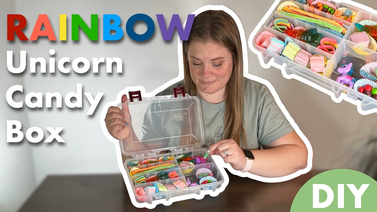 Rainbow Unicorn Candy Box for Valentine's Day | DIY