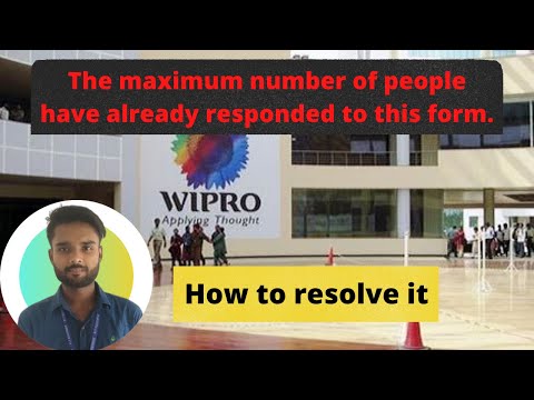 The maximum number of people have already responded to this form. || wipro Q & A