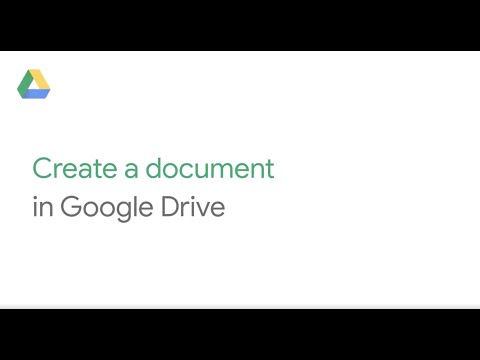 Create a document in Google Drive