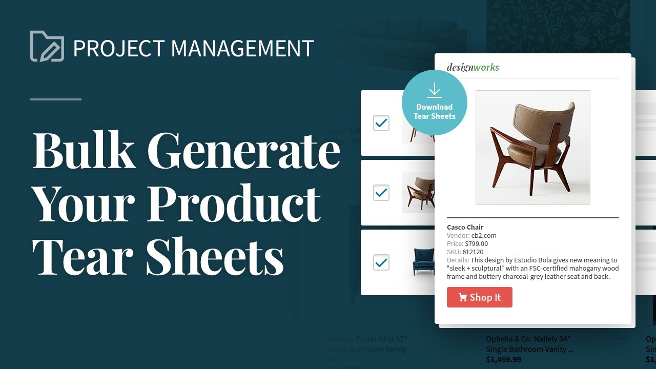 DesignFiles.co - Bulk Tear Sheet Creation