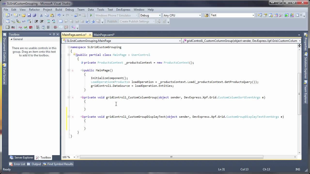 Silverlight Grid Control - Custom Data Grouping