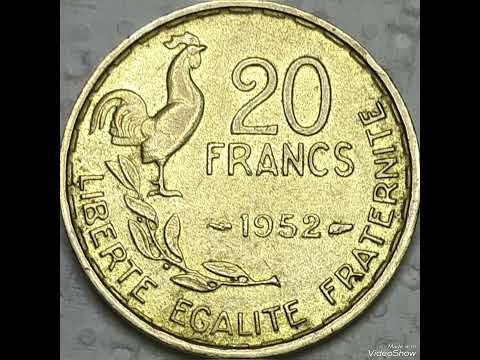 20 Francs 1952 France coin valuable.
