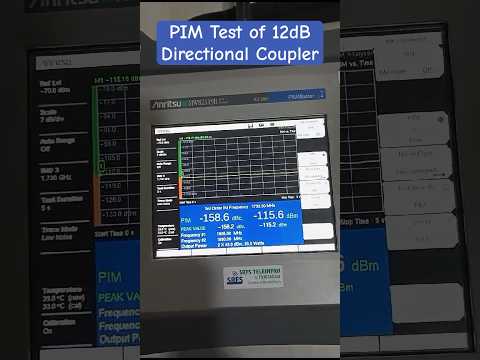 PIM Test of 12dB Directional Coupler 698-4000MHz - 5G -#5g #coupler #srfs #telecom #products #trend