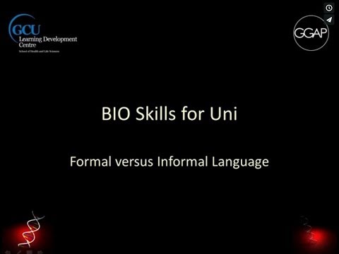 Formal versus Informal Language