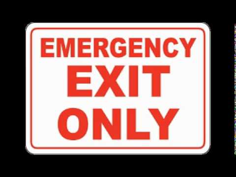 emergency exit only sign