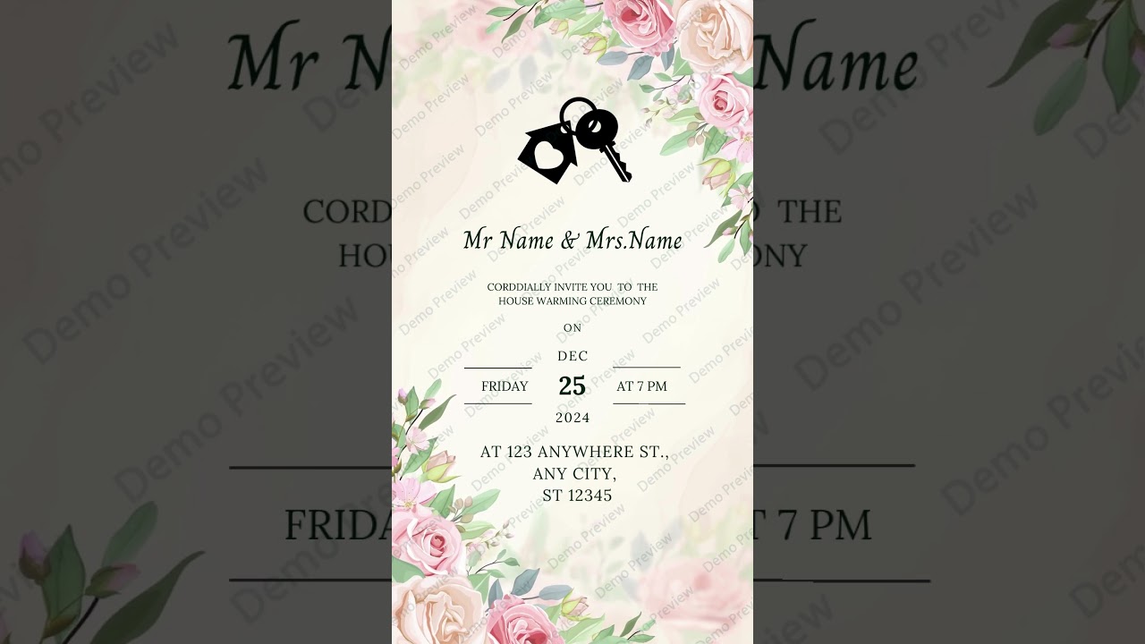 House Warming Invitation | House warming ceremony Video Invitations | #shorts |#weditations