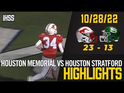 Houston Memorial vs Houston Stratford - 2022 Week 10 Houston High ...