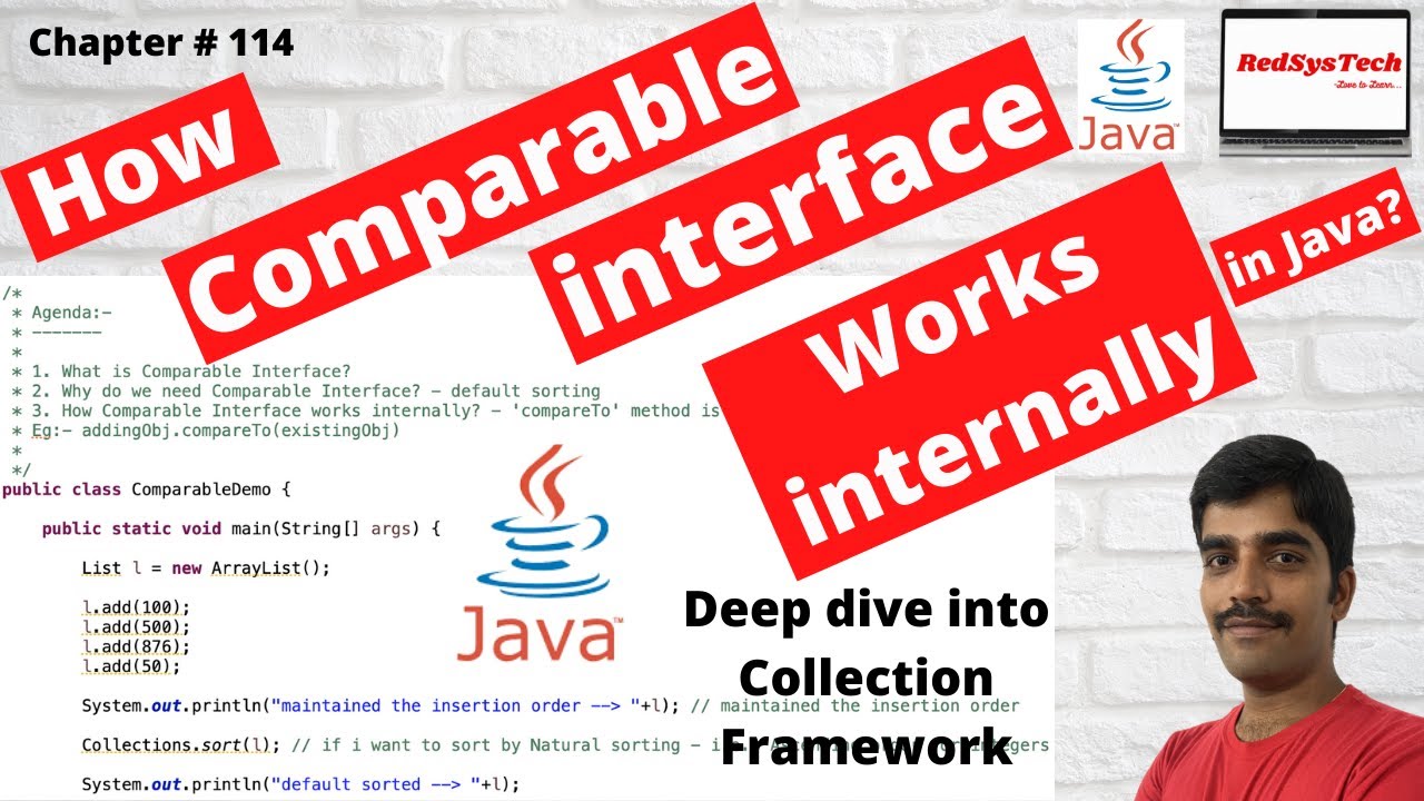 # 114 Comparable Interface in Java with Examples | How Comparable interface works | Java |RedSysTech