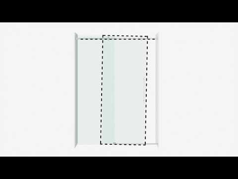 VIGO Technology. Luca Single Sliding Frameless Shower Door. Roller disk
