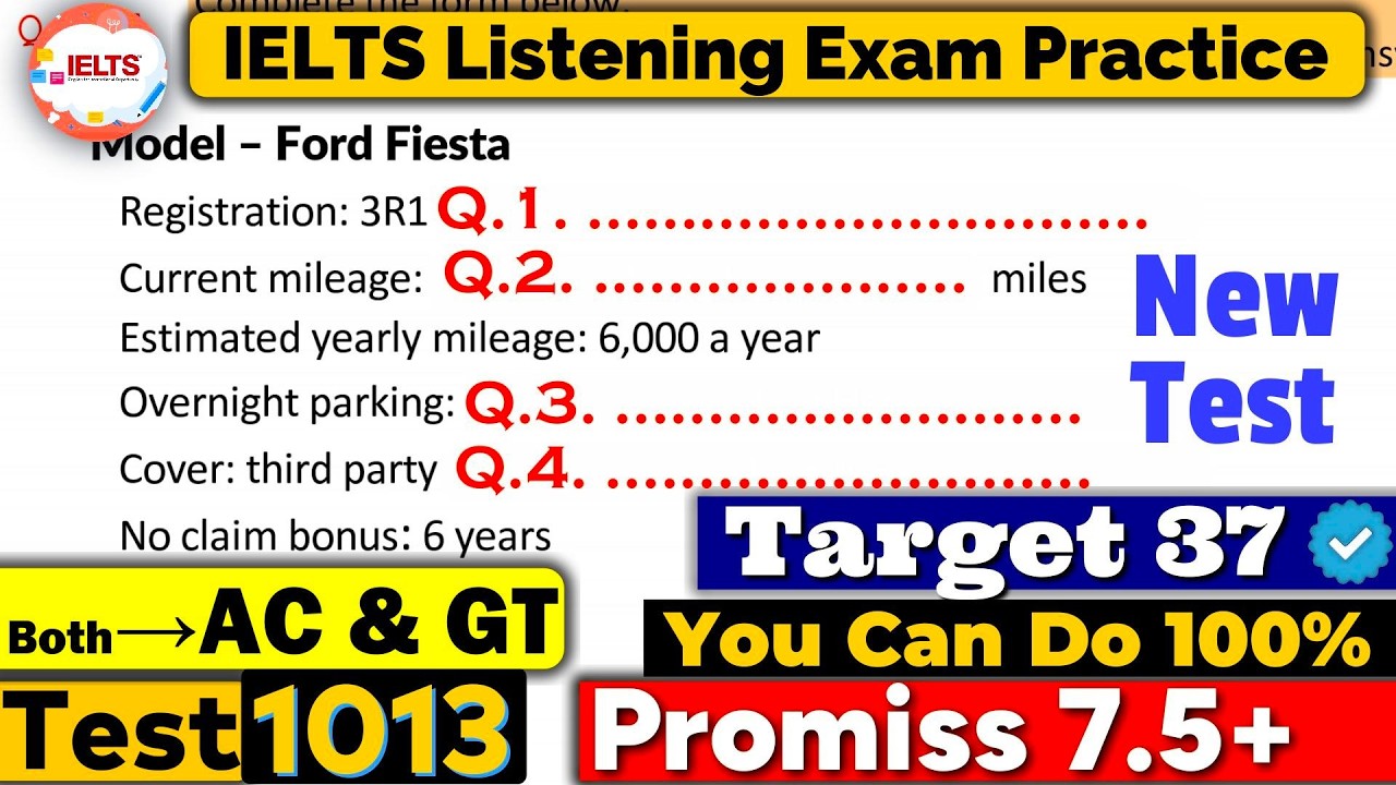 IELTS Listening Practice Test 2026 with Answers | Recent Exam - 1013 | ielts listening test
