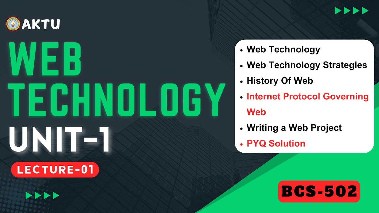 Understanding Web Technology: An Introduction to BCS-502 | Galaxy.ai