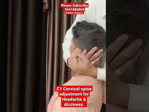 C1 Cervical spine adjustment for Headache & dizziness #shorts #shortvideo #health