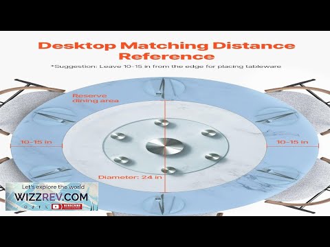 Glass Lazy Susan Turntable Dining Table Centerpiece 24 in Rotating Tray Review